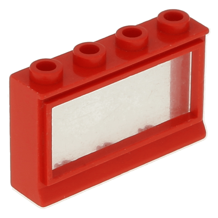 LEGO Einzelteil 453 - Red Window 1 x 4 x 2 with Fixed Glass bei BrickScout