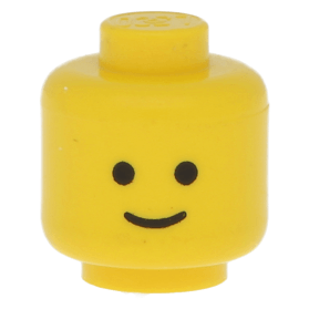 LEGO Einzelteil 3626ap01 - Yellow Minifig, Head Standard Grin Pattern ...