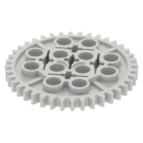 LEGO part 3649 - Light Bluish Gray Technic, Gear 40 Tooth at BrickScout