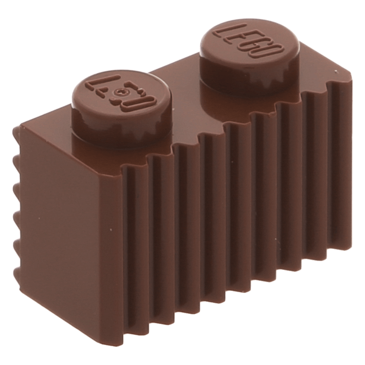 LEGO Einzelteil 2877 - Reddish Brown Brick, Modified 1 x 2 with Grille ...