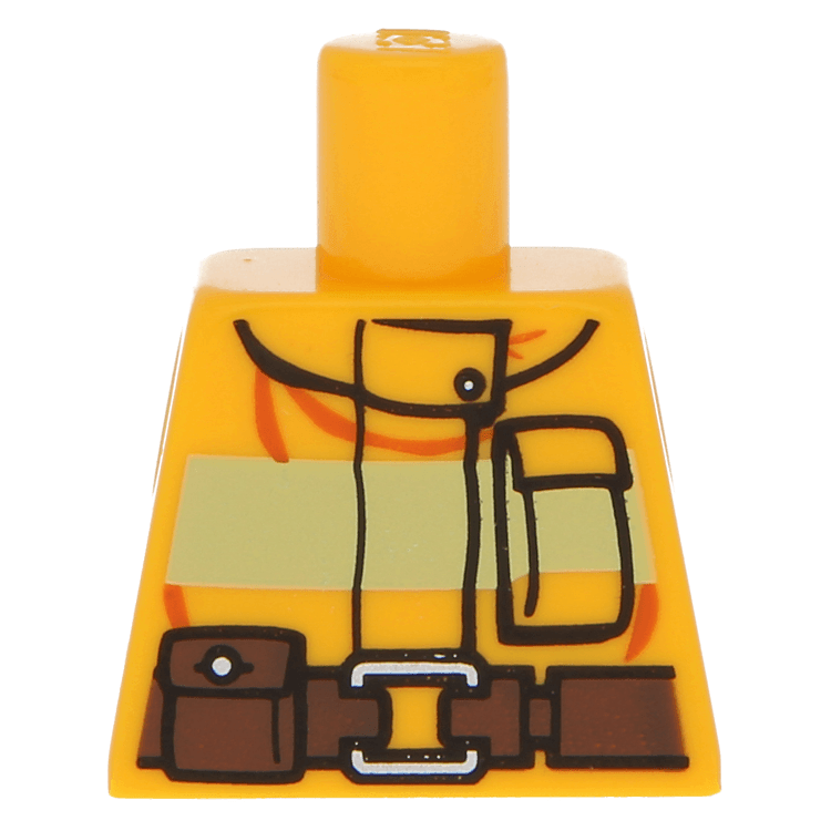 LEGO part 973pb1011 - Bright Light Orange Torso Fire Suit with Stripe ...