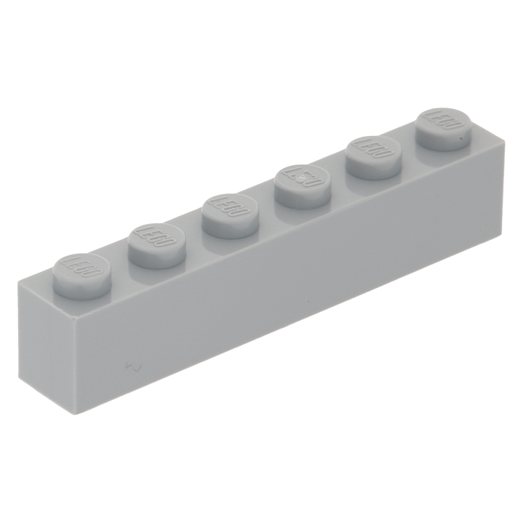 LEGO Einzelteil 3009 - Light Bluish Gray Brick 1 x 6 bei BrickScout