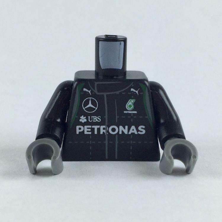 LEGO Einzelteil 973pb2644c01 - Black Torso Race Suit with Boss ...