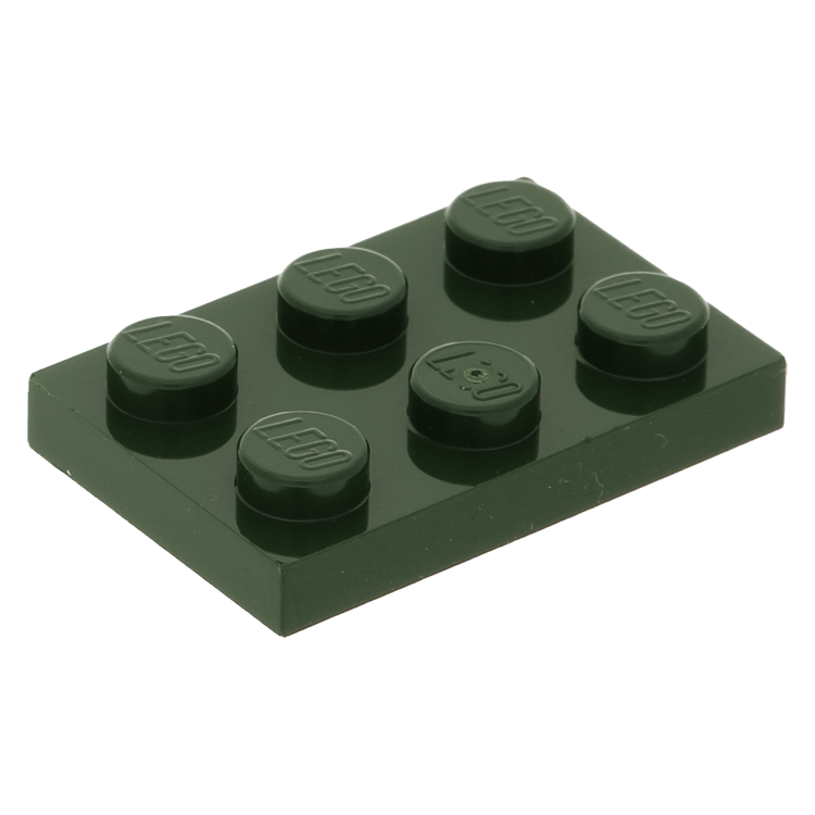 LEGO part 3021 - Dark Green Plate 2 x 3 at BrickScout