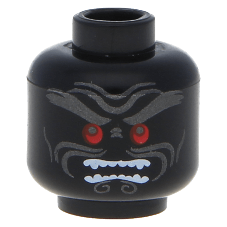 LEGO Einzelteil 3626bpb0591 - Black Minifig, Head Red Eyes, White Teeth ...