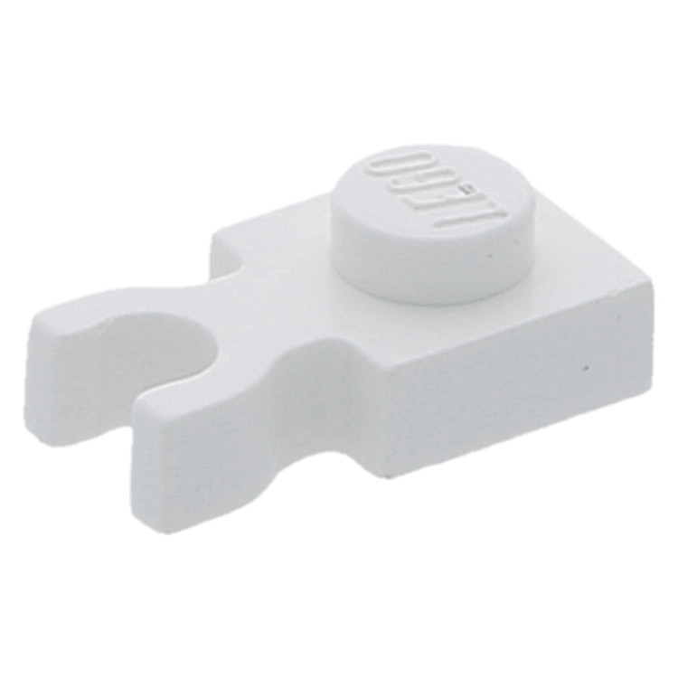 LEGO Einzelteil 4085c - White Plate, Modified 1 x 1 with Clip Vertical ...