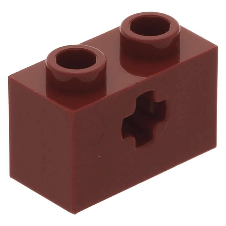 LEGO Einzelteil 32064 - Dark Red Technic, Brick 1 x 2 with Axle Hole ...