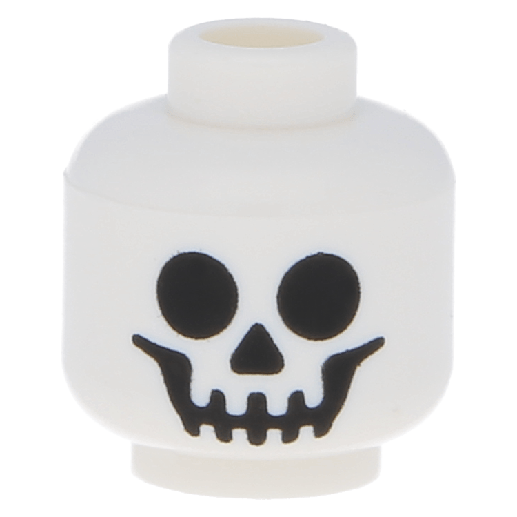 LEGO Einzelteil 3626bpb0001 - White Minifig, Head Skull Standard ...