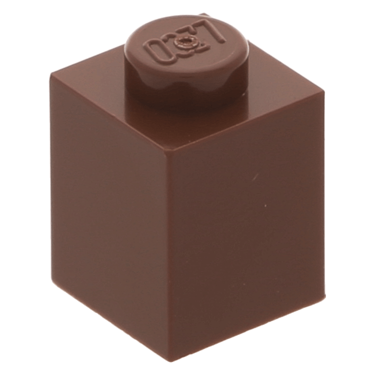 LEGO part 3005 - Reddish Brown Brick 1 x 1 at BrickScout