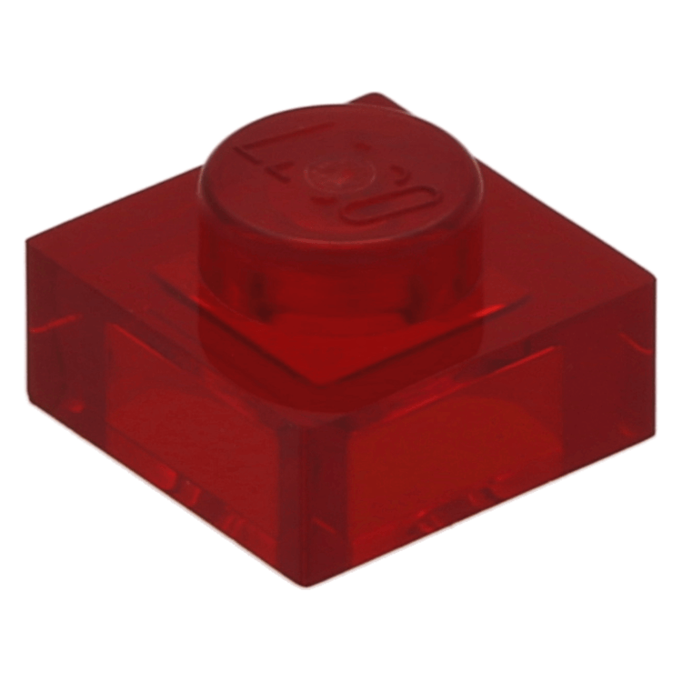 LEGO Einzelteil 3024 - Trans-Red Plate 1 x 1 bei BrickScout