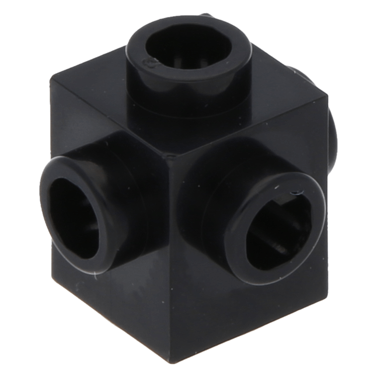 LEGO Einzelteil 4733 - Black Brick, Modified 1 x 1 with Studs on 4 ...