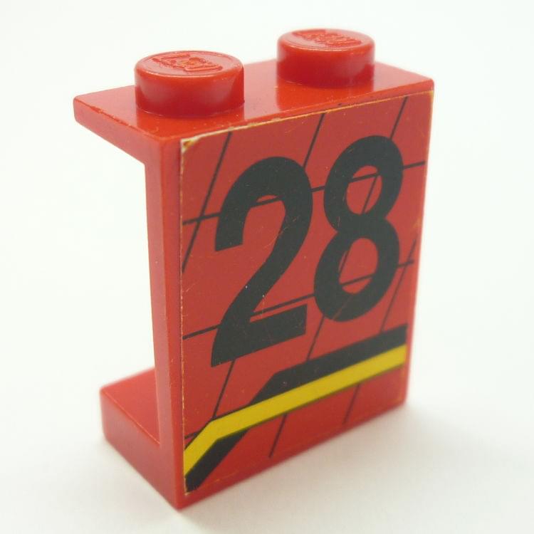 LEGO Einzelteil 4864apb004L - Red Panel 1 x 2 x 2 - Solid Studs with ...