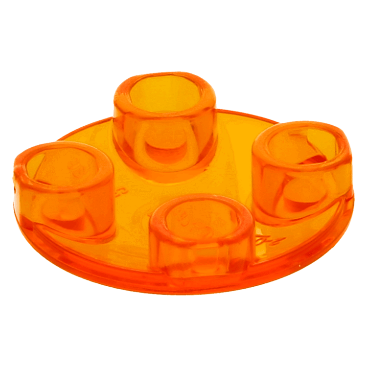 LEGO Einzelteil 2654 - Trans-Orange Plate, Round 2 x 2 with Rounded ...