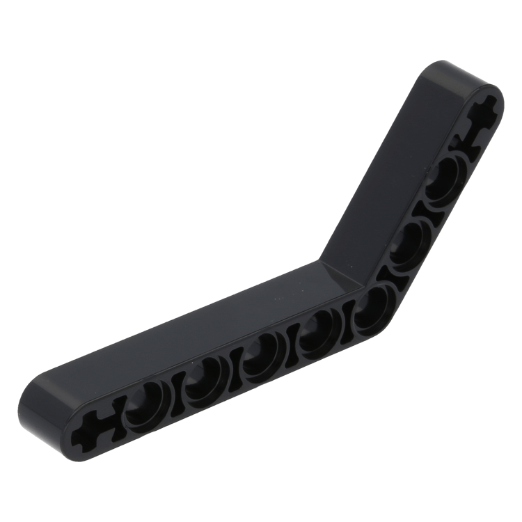 LEGO Einzelteil 6629 - Black Technic, Liftarm 1 x 9 Bent (6 - 4) Thick ...