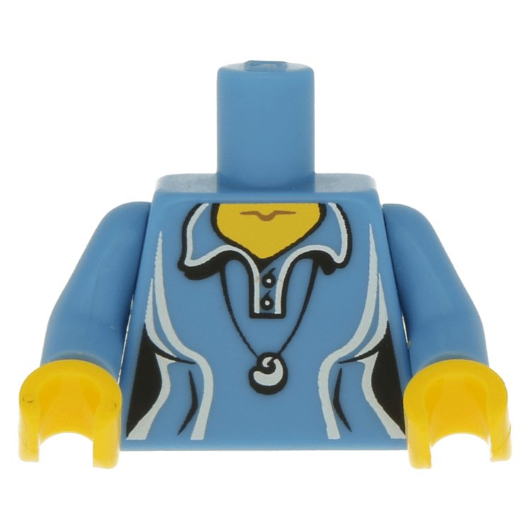 LEGO part 973pb0984c01 - Medium Blue Torso Female Shirt with Two ...