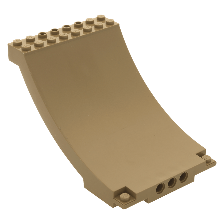 LEGO part 43085 - Dark Tan Sports Arena Section / Skateboard Ramp at ...