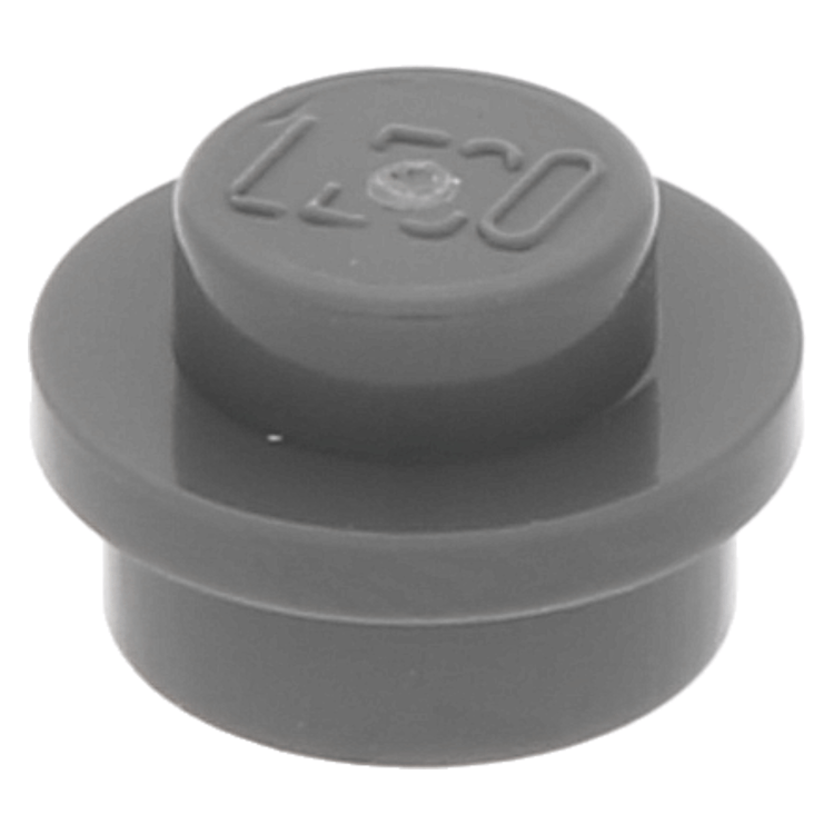 LEGO Einzelteil 4073 - Dark Bluish Gray Plate, Round 1 x 1 Straight ...