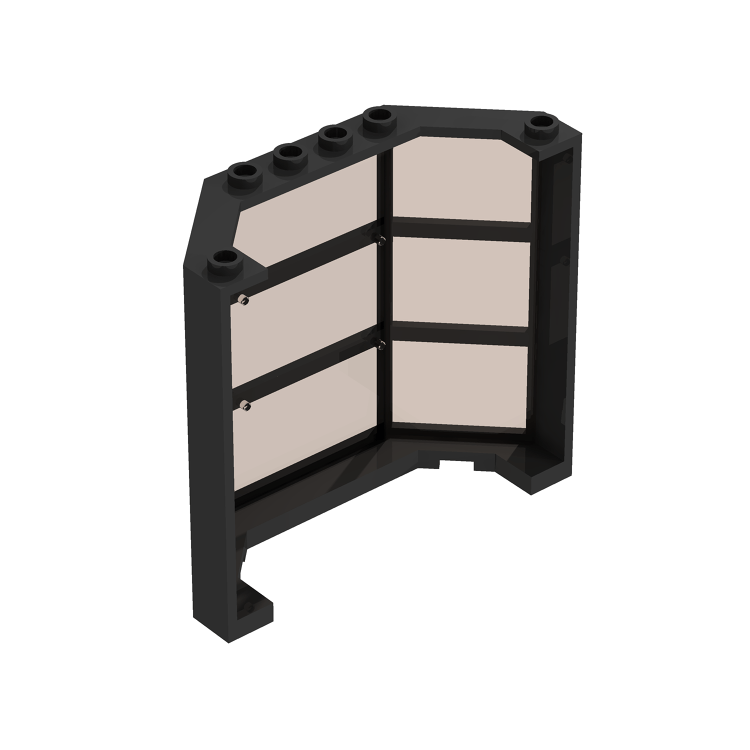 LEGO Einzelteil 30185c01 - Black Window Bay 3 x 8 x 6 with Trans-Black ...