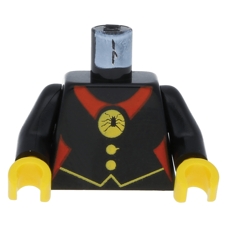 LEGO part 973px35c01 - Black Torso Castle Fright Knights Red Spider ...