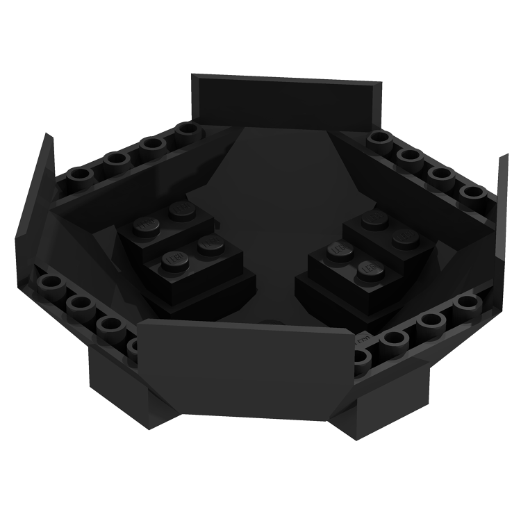 LEGO Einzelteil 2618 - Black Cockpit 10 x 10 x 4 Octagonal with Axle ...