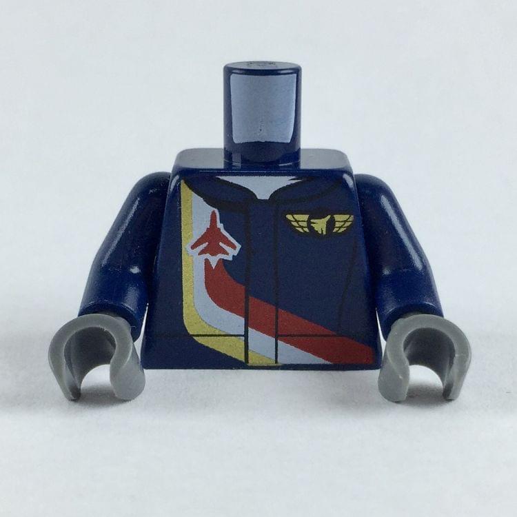 LEGO Einzelteil 973pb2473c01 - Dark Blue Torso Jet Pilot Airplane over ...
