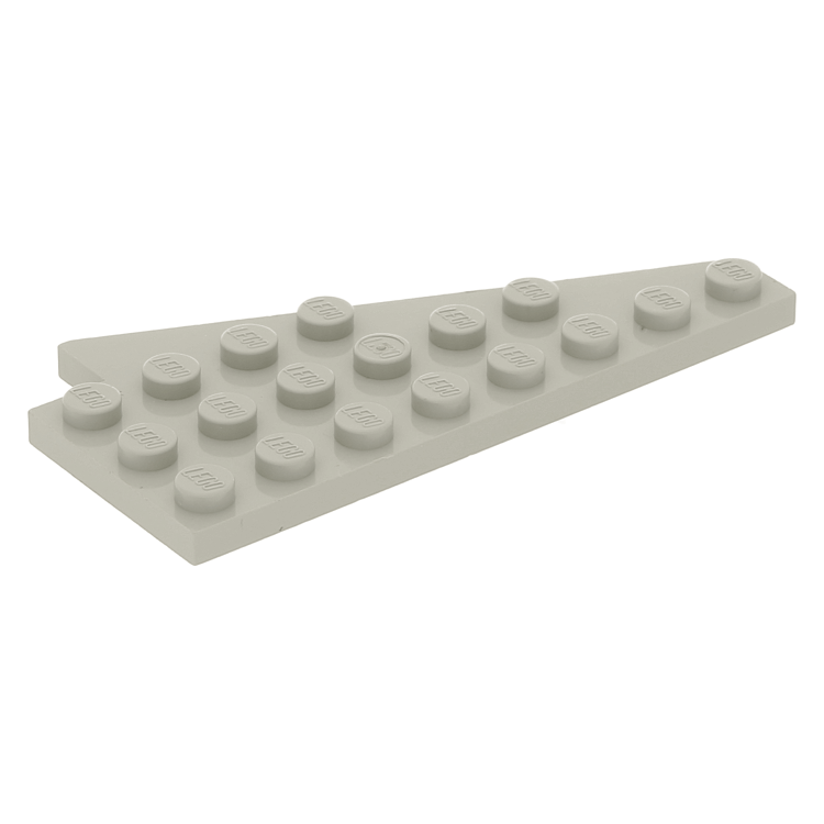 LEGO Einzelteil 3933a - Light Gray Wedge, Plate 8 x 4 Wing Left without ...