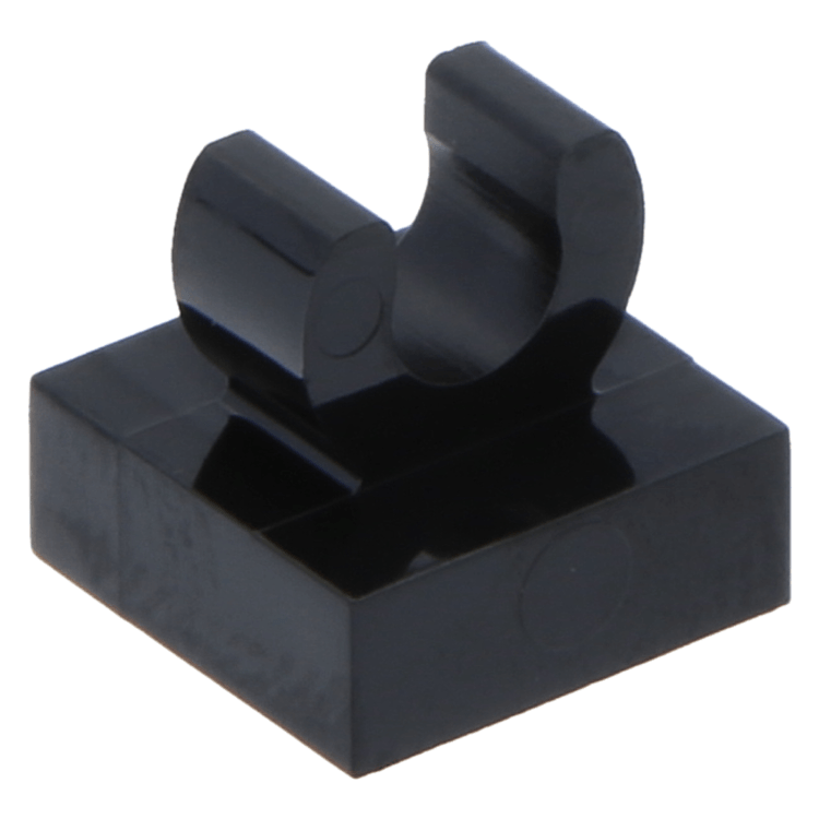LEGO Einzelteil 15712 - Black Tile, Modified 1 x 1 with Clip - Rounded ...