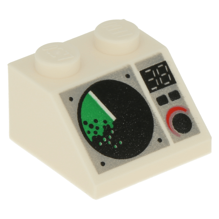 LEGO Einzelteil 3039px5 - White Slope 45 2 x 2 with Radar Screen ...