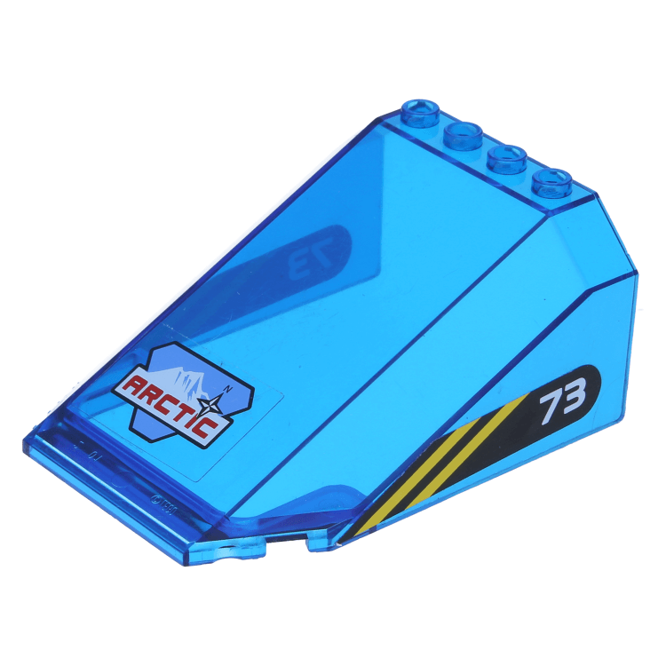 LEGO Einzelteil 551pb02 - Trans-Dark Blue Windscreen 8 x 6 x 3 Wedge ...