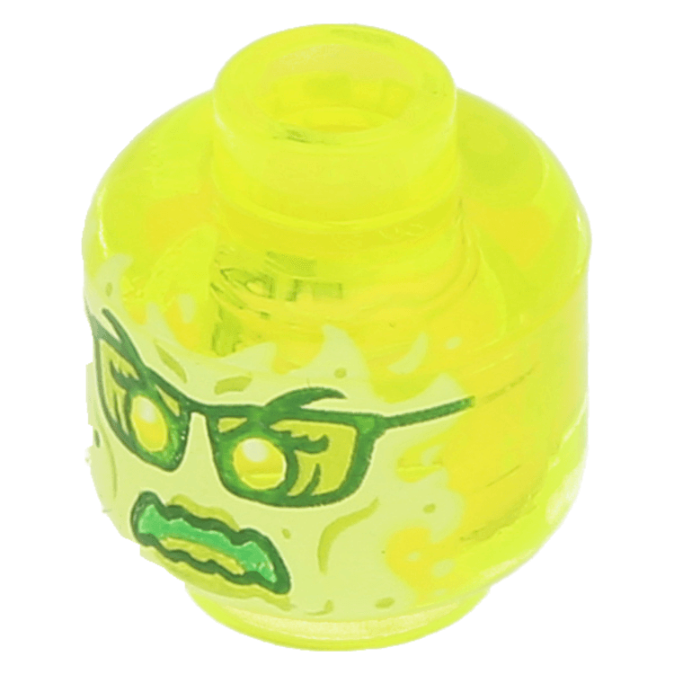 LEGO part 3626cpb2494 - Trans-Neon Green Minifigure, Head Alien Ghost ...