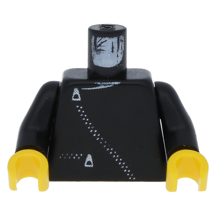 LEGO Einzelteil 973p0ac02 - Black Torso Zipper Curved on Jacket and ...