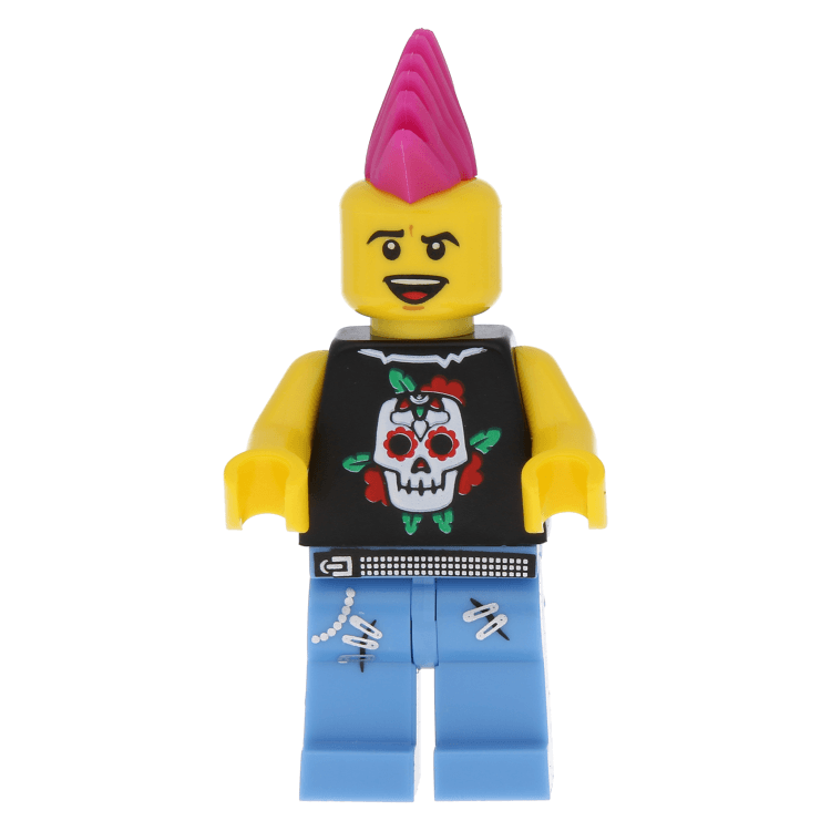 LEGO Minifigur col052 - Punk Rocker - Minifig only Entry bei BrickScout