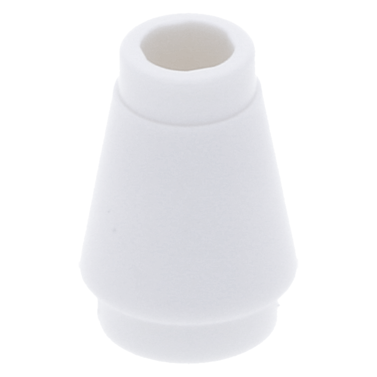 LEGO Einzelteil 4589b - White Cone 1 x 1 with Top Groove bei BrickScout