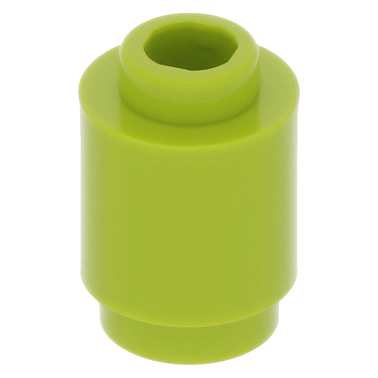 LEGO Einzelteil 3062b - Lime Brick, Round 1 x 1 Open Stud bei BrickScout