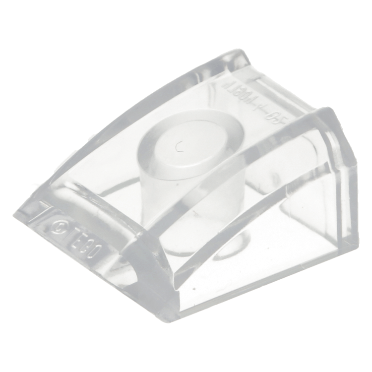LEGO Einzelteil 30602 - Trans-Clear Slope, Curved 2 x 2 Lip, No Studs ...