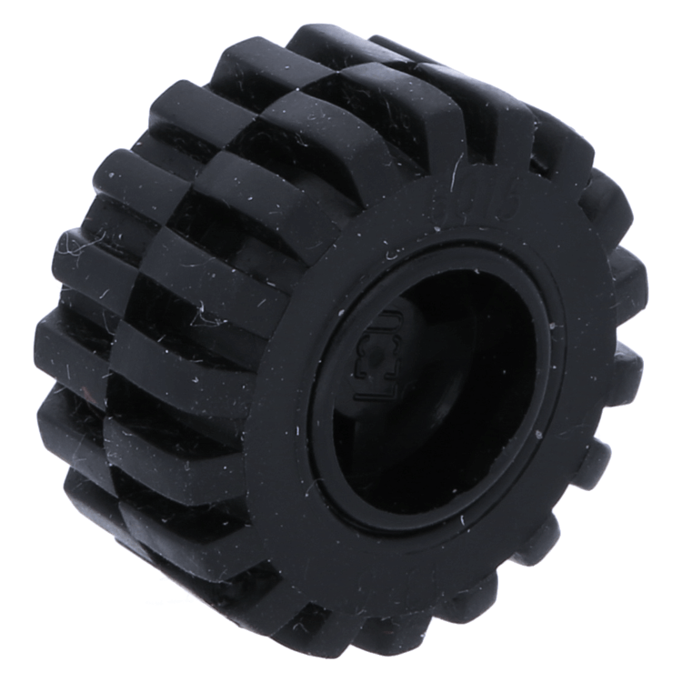 LEGO Einzelteil 6014bc01 - Black Wheel 11mm D. x 12mm, Hole Notched for ...