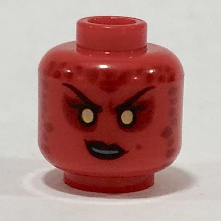 LEGO part 3626cpb1505 - Red Minifig, Head Dual Sided Alien Female Black ...