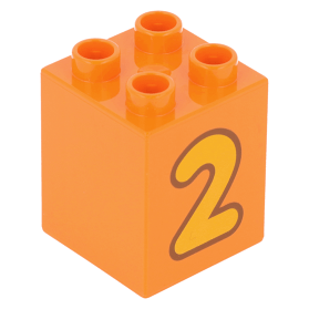 orange duplo bricks