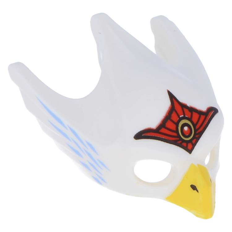 LEGO part 12549pb06 - White Minifig, Headgear Mask Bird (Eagle) with ...