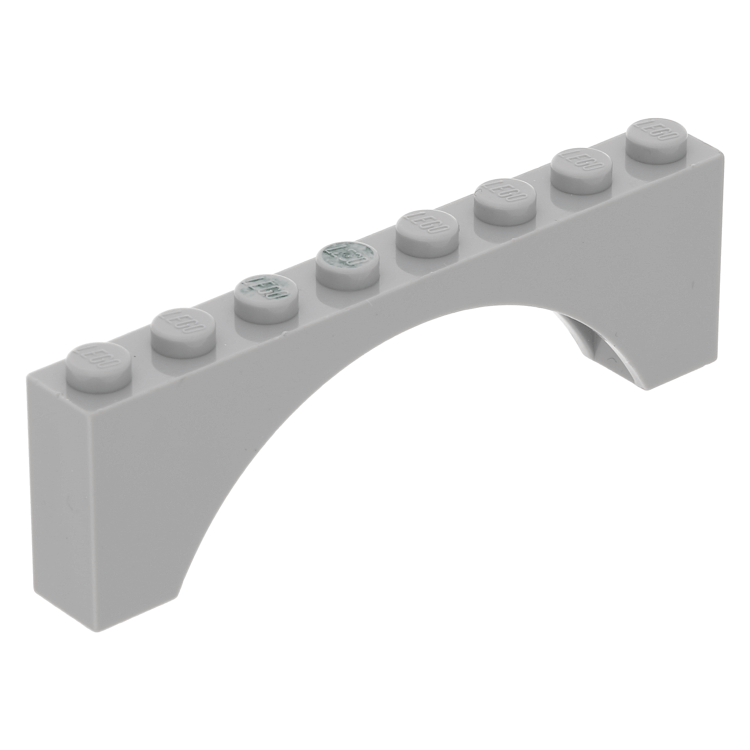 LEGO Einzelteil 3308 - Light Bluish Gray Brick, Arch 1 x 8 x 2 bei ...