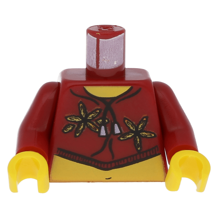 LEGO Einzelteil 973pb0058c01 - Dark Red Torso Xtreme Stunts Flowers on ...