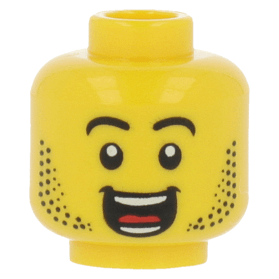 LEGO part 3626cpb2898 - Yellow Minifigure, Head Black Eyebrows, Beard ...