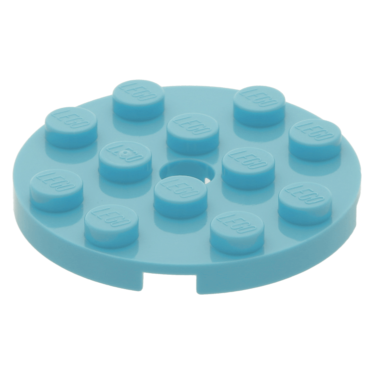 LEGO Einzelteil 60474 - Medium Azure Plate, Round 4 x 4 with Hole bei ...