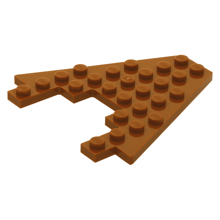 LEGO part 6104 - Dark Orange Wedge, Plate 8 x 8 with 3 x 4 Cutout at ...