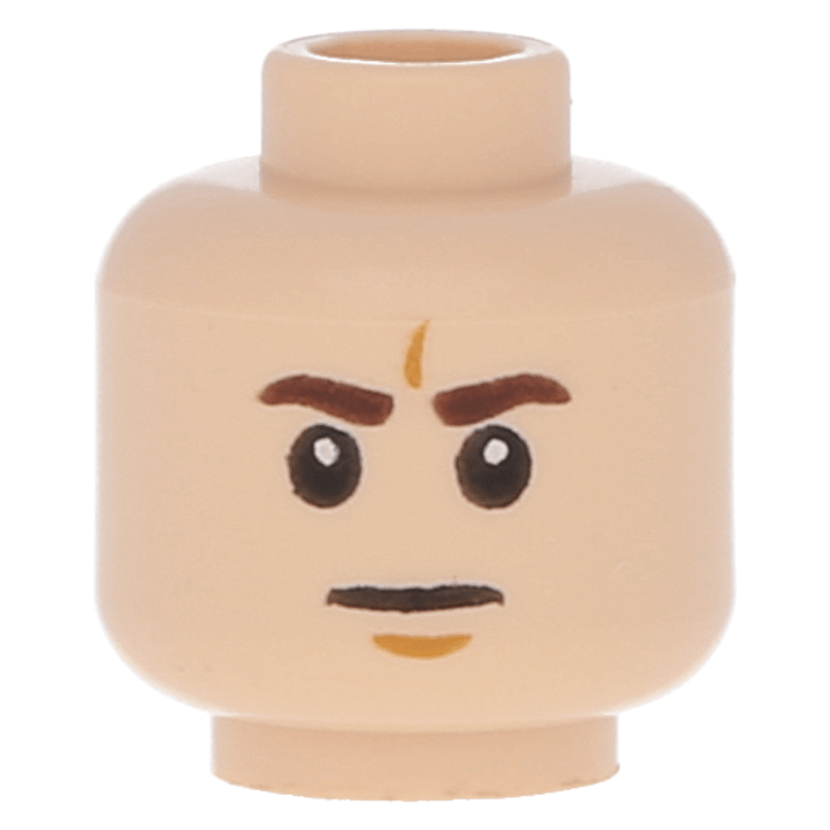 LEGO part 3626cpb1367 - Light Flesh Minifig, Head Dark Brown Eyebrows ...