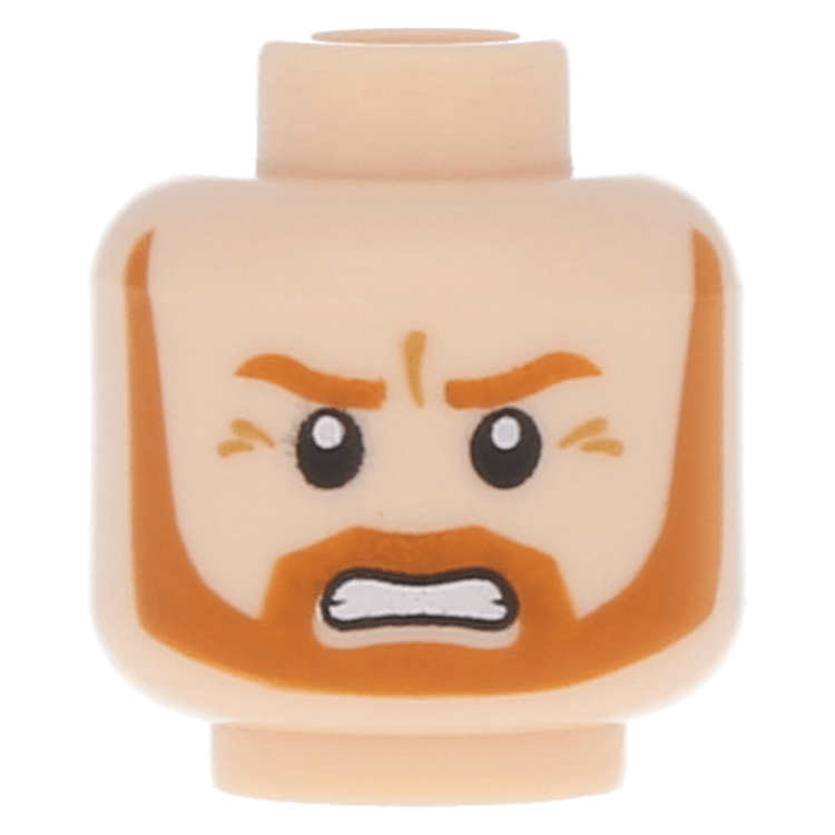 LEGO part 3626bpb0670 - Light Flesh Minifig, Head Dual Sided Beard with ...
