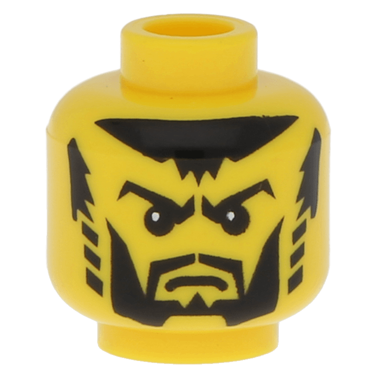 LEGO Einzelteil 3626bpb0217 - Yellow Minifig, Head Beard Black with ...