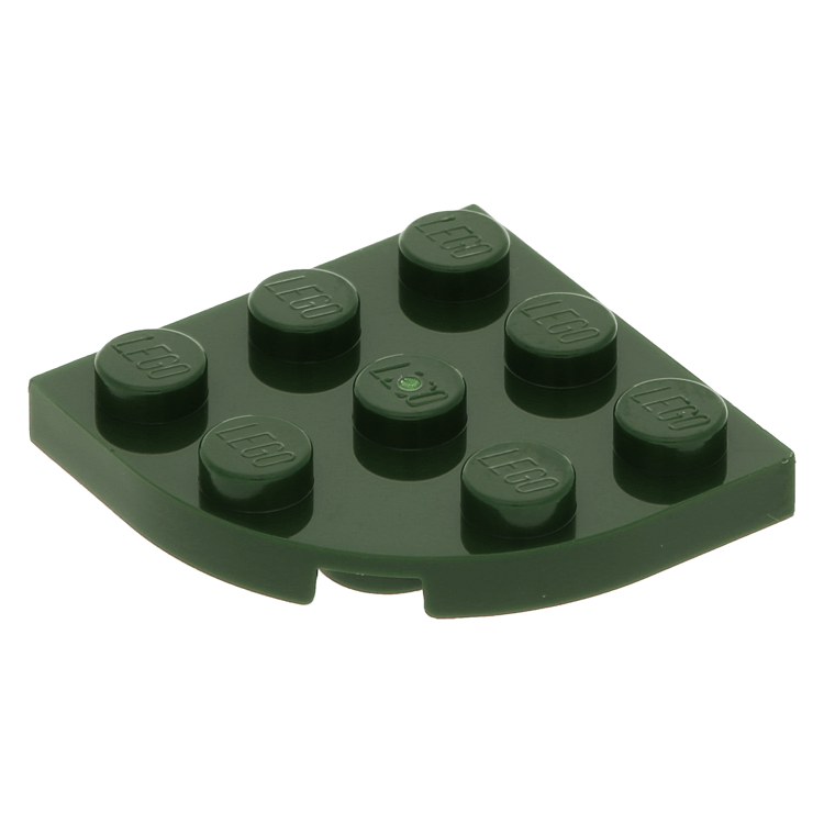 LEGO Einzelteil 30357 - Dark Green Plate, Round Corner 3 x 3 bei BrickScout