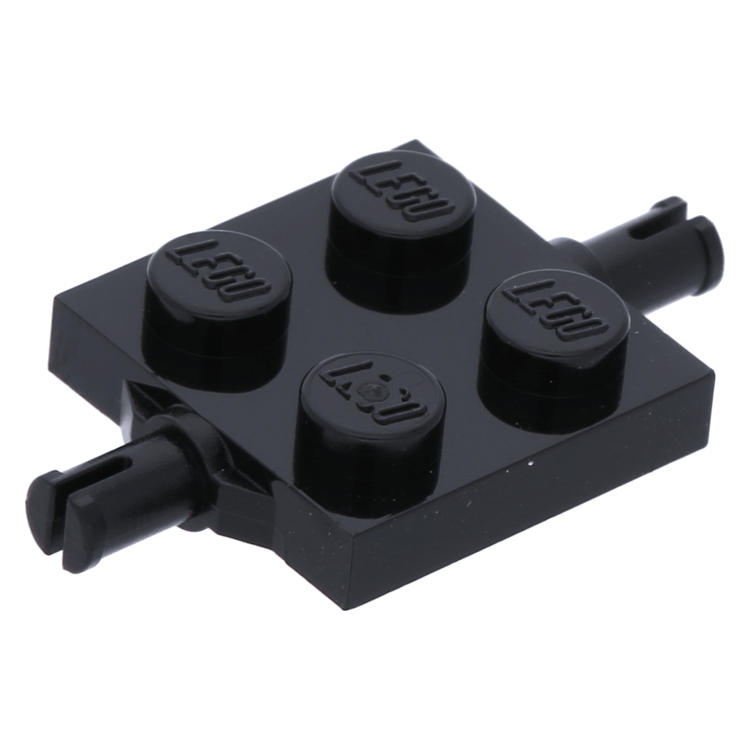 LEGO Einzelteil 4600 - Black Plate, Modified 2 x 2 with Wheels Holder ...