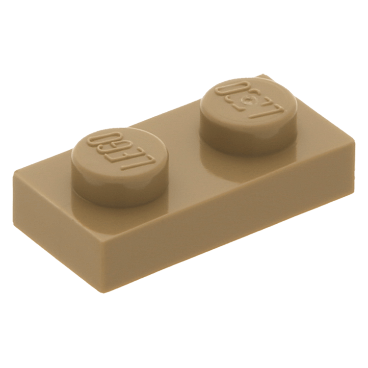 LEGO Einzelteil 3023 - Dark Tan Plate 1 x 2 bei BrickScout